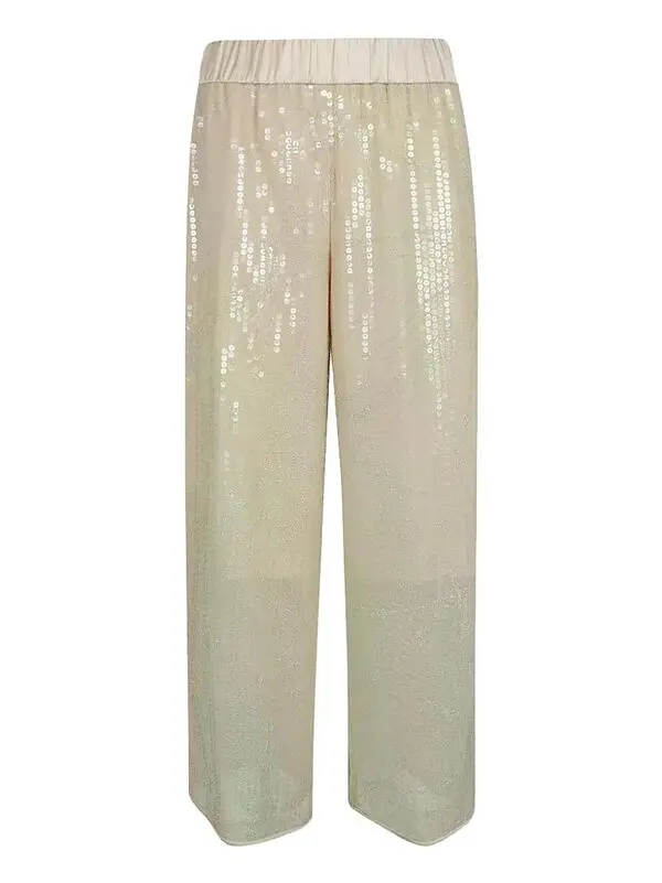 Peserico Sequin-embellished Trousers - Neutrals