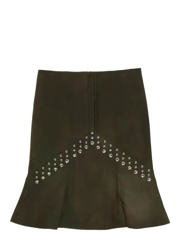 SHUSHU/TONG Flared Midi Skirt - Green