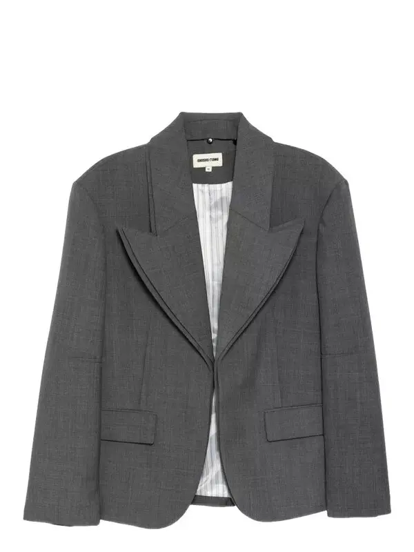 SHUSHU/TONG Peak-lapel Blazer - Grey