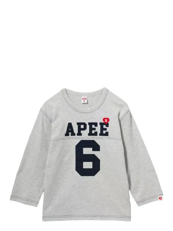 AAPE BY *A BATHING APE Logo-patched Long-sleeve T-shirt - Grey