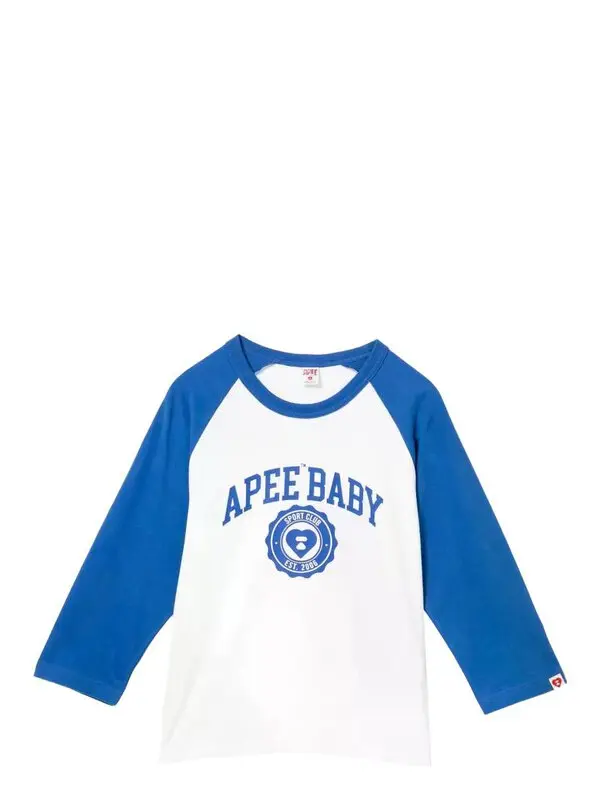AAPE BY *A BATHING APE Logo-print Raglan Sleeve T-shirt - Blue