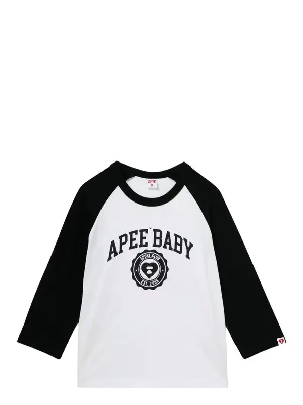 AAPE BY *A BATHING APE Logo-print Raglan Sleeve T-shirt - Black