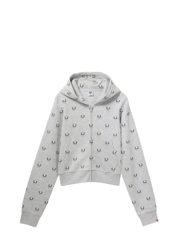 AAPE BY *A BATHING APE Panda-print Zip Up Hoodie - Grey
