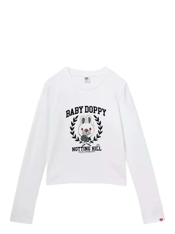 AAPE BY *A BATHING APE Logo-print Long-sleeve Shirt - White
