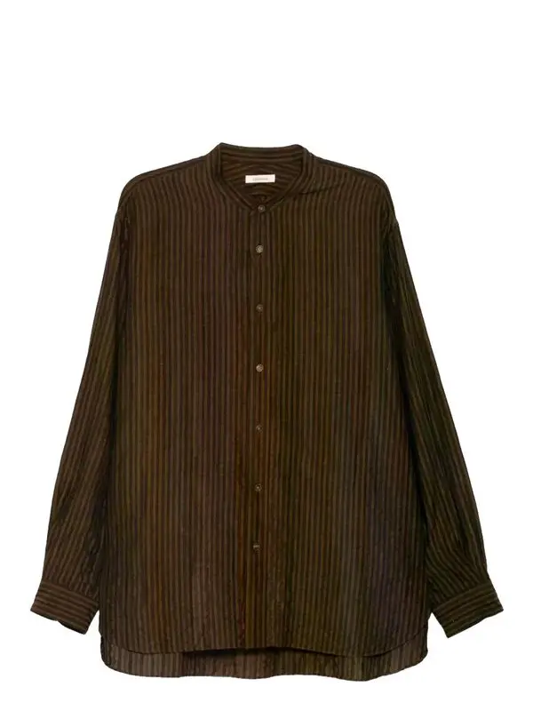 CALMLENCE Striped Shirt - Brown