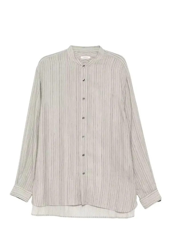 CALMLENCE Striped Shirt - Grey