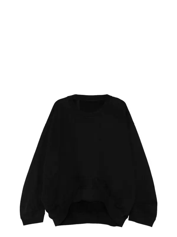 MARINA YEE Asymmetric-hem Sweatshirt - Black
