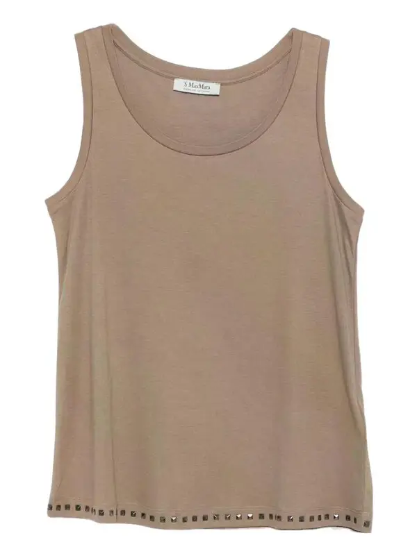 Max Mara Stud-embellished Tank Top - Brown