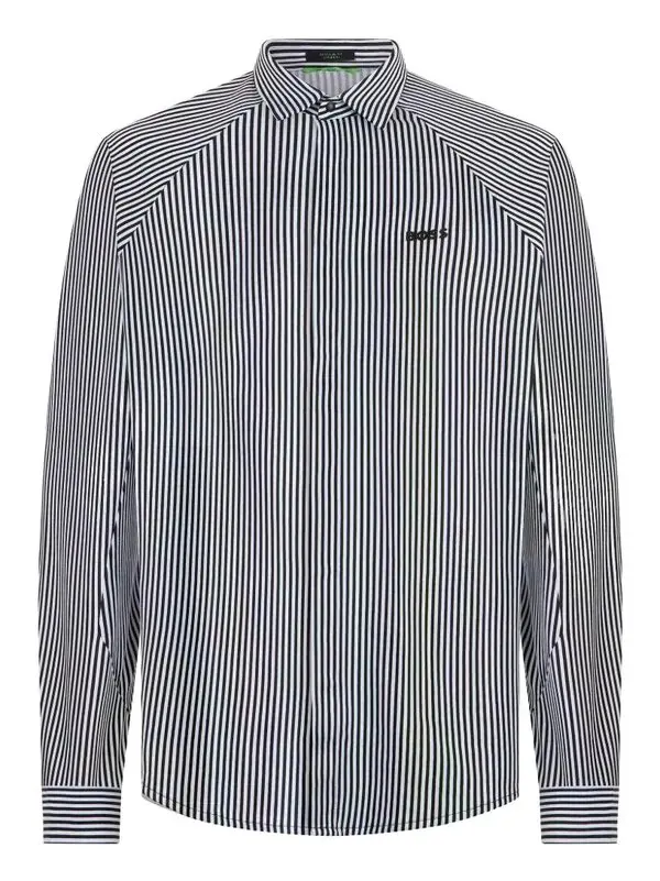 BOSS Striped Long-sleeve Shirt - Black