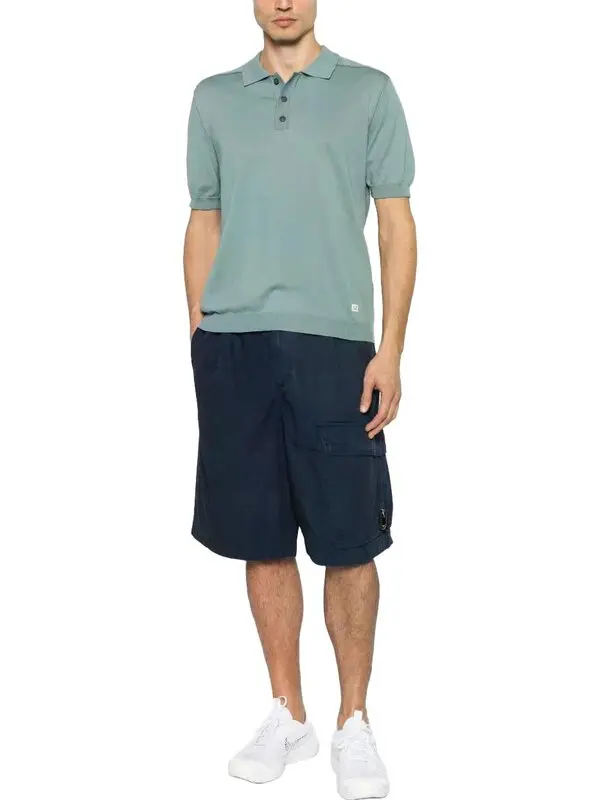 C.P. COMPANY Button Cargo Shorts - Blue