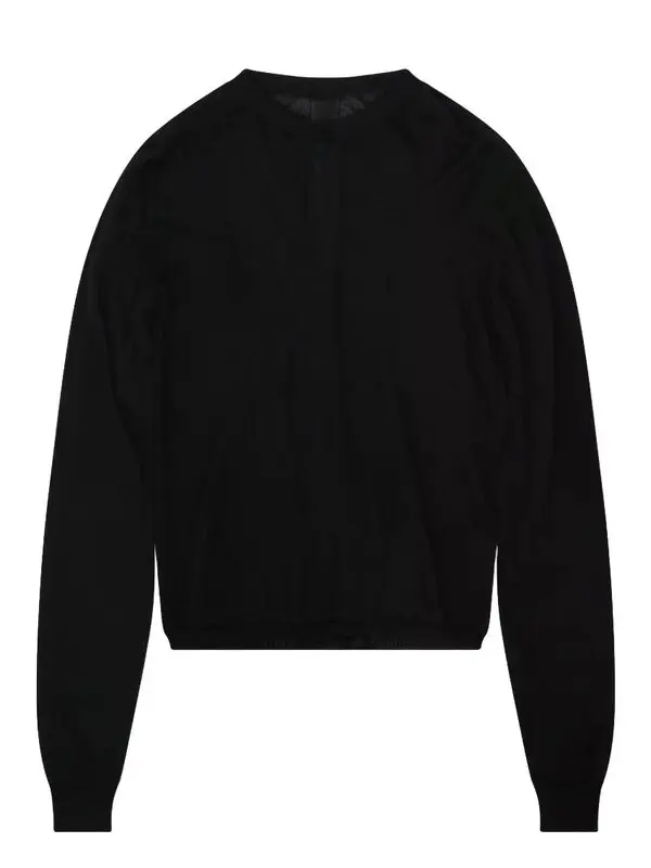 Rick Owens Round Neck Sweater - Black