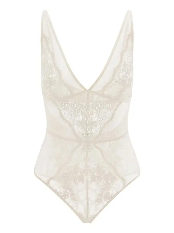 THIRDLOVE All Day Lace Unlined Bodysuit - Sea Salt