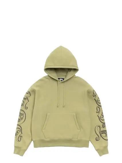 StÜssy Motif Print Hoodie - Moss
