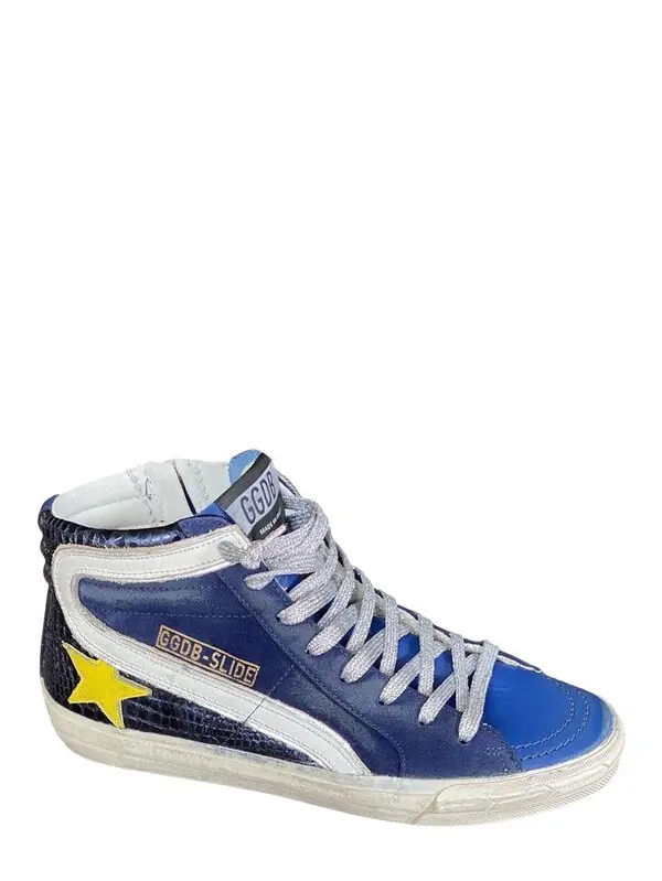 GOLDEN GOOSE Slide Sneaker Star - Blue/yellow