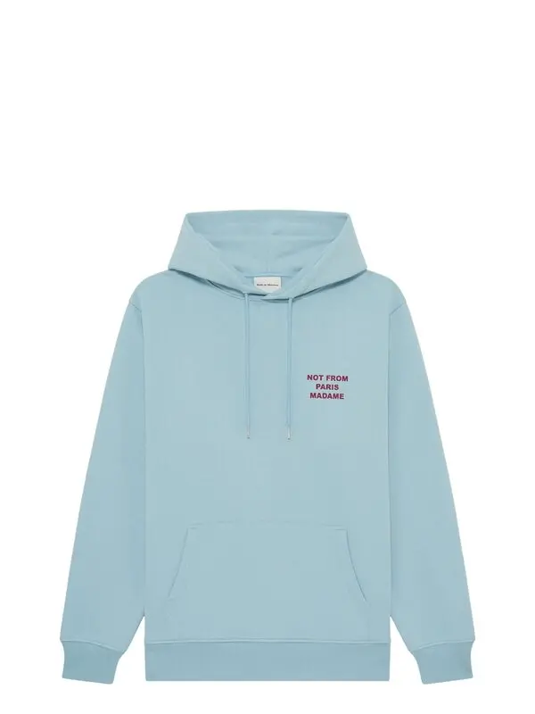 Drole De Monsieur Slogan Calligraphy Sweatshirt - Sky Blue