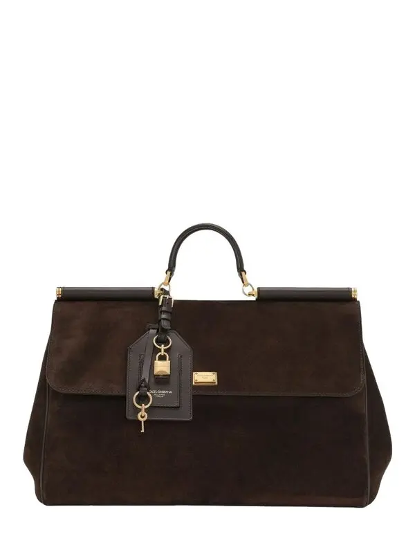 Dolce & Gabbana My Sicily Large Leather Handbag - Brown