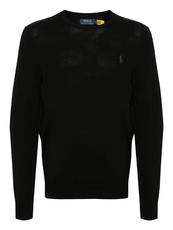 Polo Ralph Lauren Logo Round Neck Sweater - Black