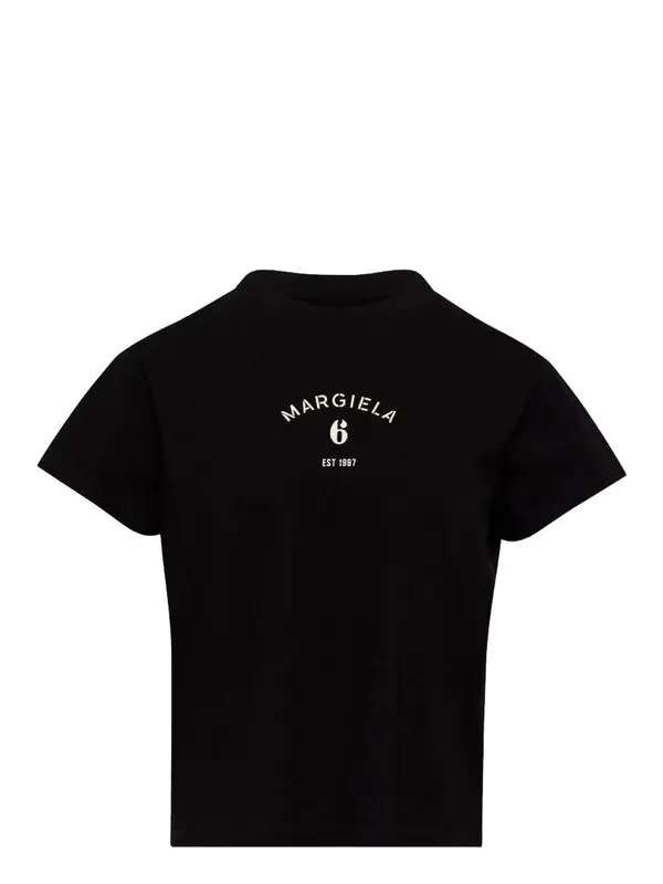 MAISON MARGIELA Logo Cotton T-shirt - Black