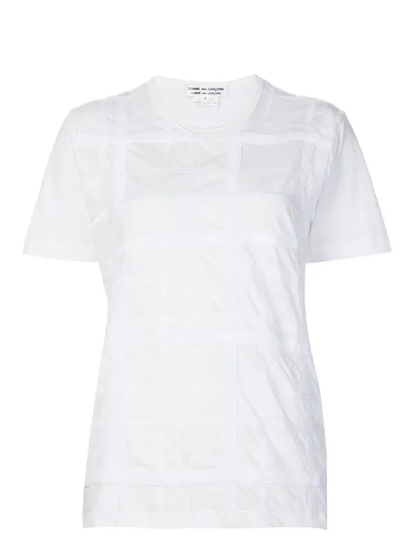 Comme Des Garçons Cotton T-shirt With Appliqu - White