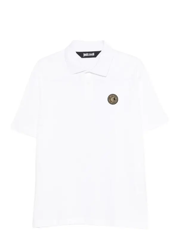 Just Cavalli Polo Shirt With Logo - White