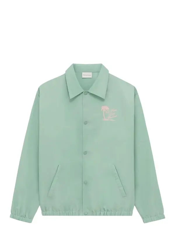 Drole De Monsieur Palmiers Slogan Shirt Jacket - Green
