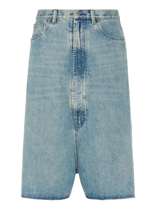 MAISON MARGIELA Denim Bermuda Shorts - Sky Blue