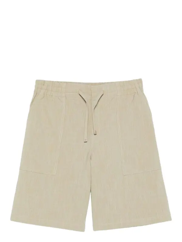 Drole De Monsieur Cotton Bermuda Shorts - Beige