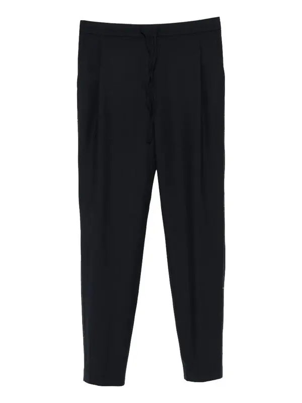 Fabiana Filippi Wool Drawstring Trousers - Blue