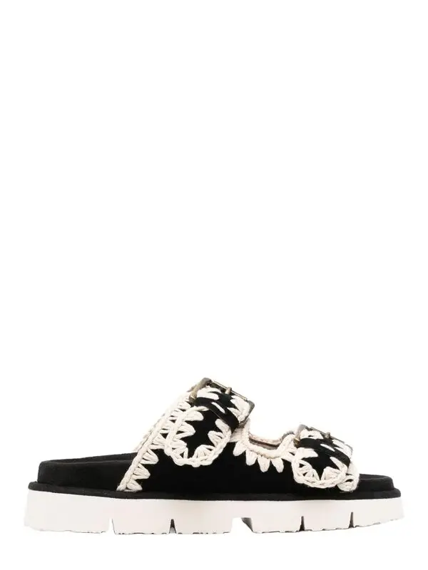 Mou Bio 2 Buckles Sandals - Black