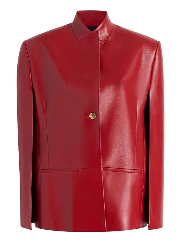 Khaite Dolso Leather Jacket - Red