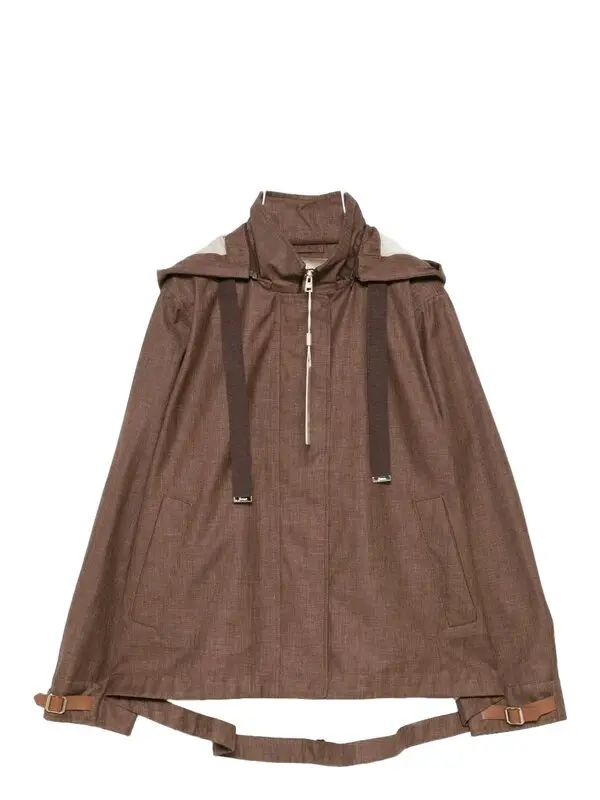 Herno Hooded Blouson Jacket - Brown