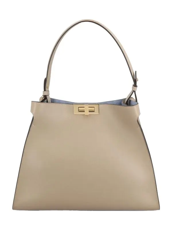 Fendi Way Medium Leather Handbag - Grey