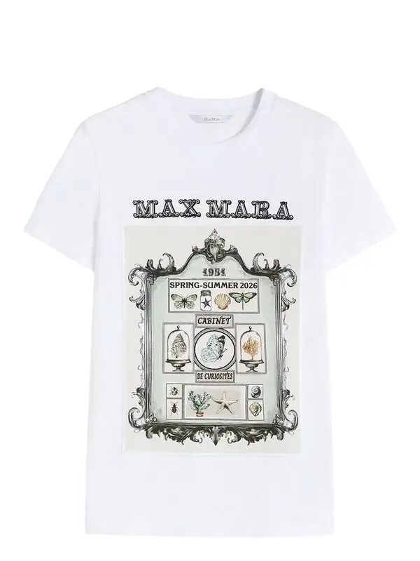Max Mara Printed Cotton T-shirt - White