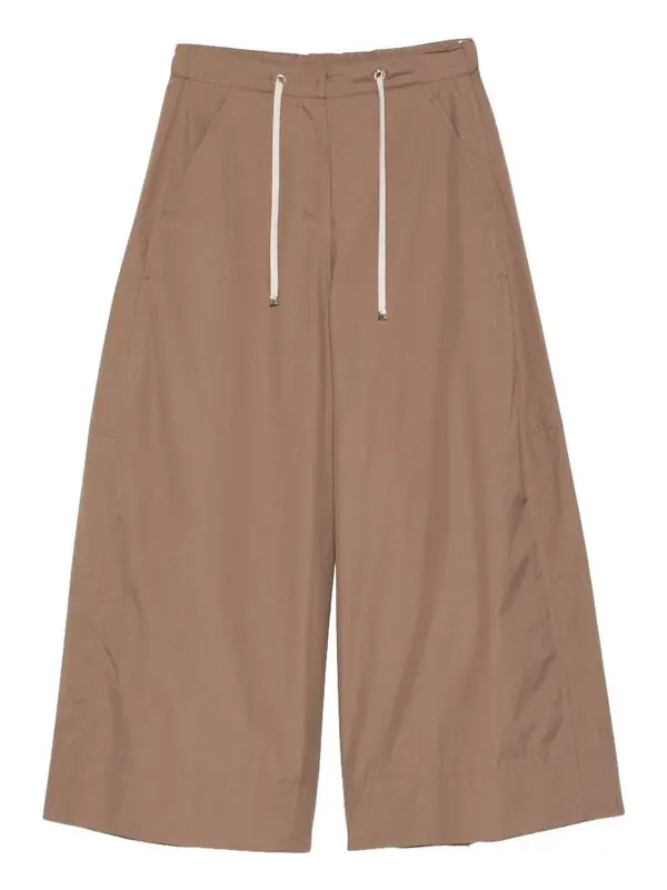 Max Mara Cotton Wide-leg Trousers - Brown