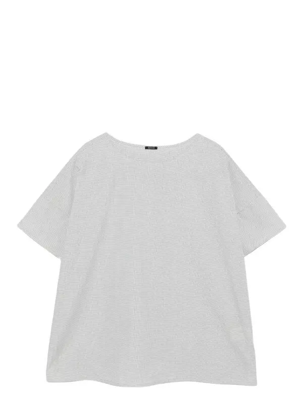 Apuntob Checked Cotton T-shirt - White