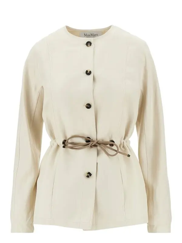 Max Mara Cotton And Silk Jacket - Beige