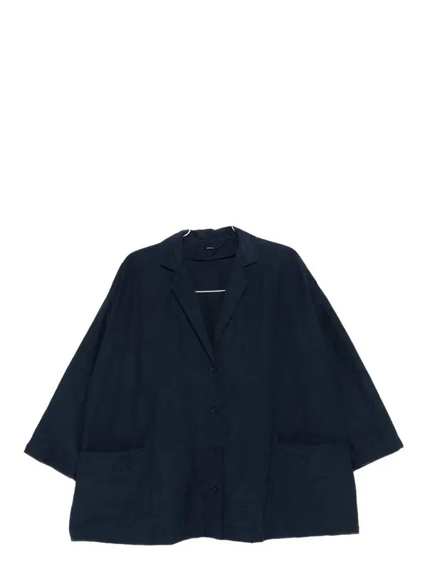 Apuntob Cotton Blend Blazer Jacket - Blue