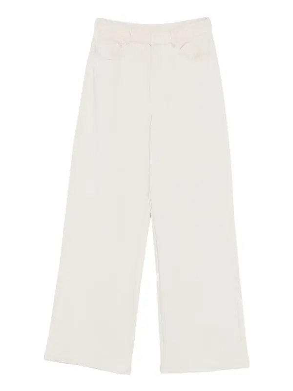 Max Mara Cotton Wide-leg Trousers - Beige