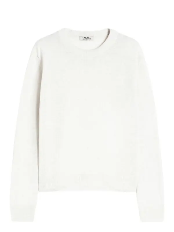 Max Mara Linen Crewneck Sweater - White