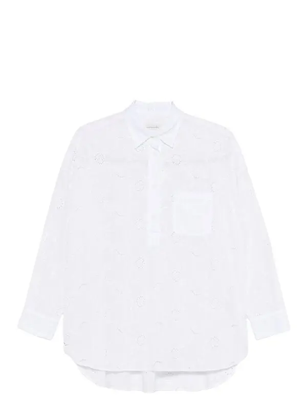 ARCHIVIO '67 Laced Cotton Shirt - Sky Blue