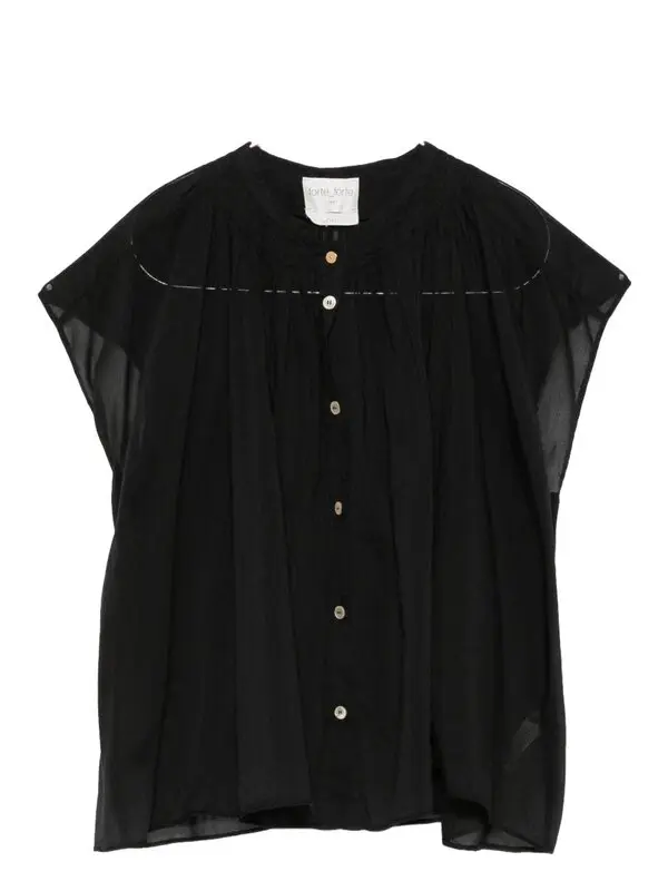 FORTE_FORTE Voile Cotton And Silk Shirt - Black