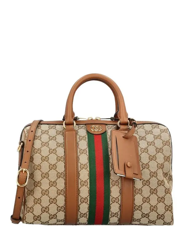 Gucci Ophidia Gg Boston Bag - Brown