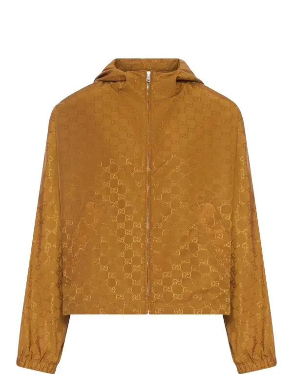 Gucci Gg Nylon Blouson Jacket - Beige