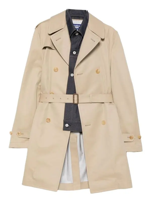 Junya Watanabe Cotton Double-breasted Coat - Beige