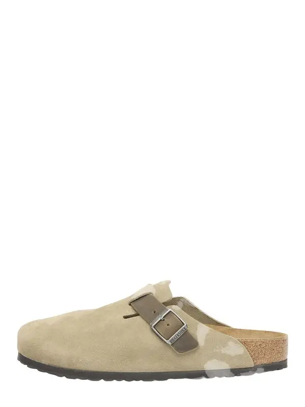BIRKENSTOCK Boston Clog - Faded Khaki Suede/leather