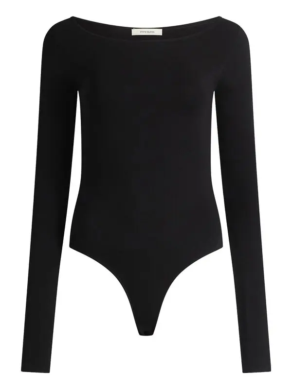 ENTIRE STUDIOS Scoop Neck Bodysuit - Black