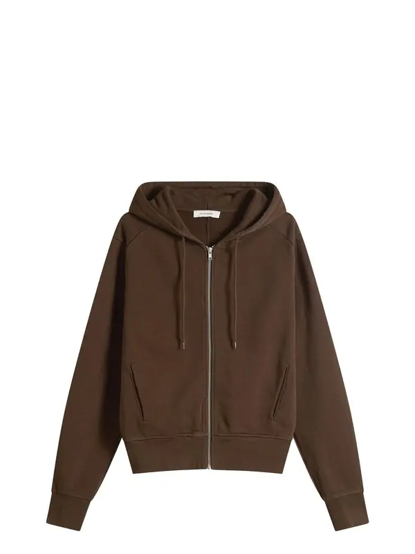 ENTIRE STUDIOS Slim Zip Up Hoodie - Brunette