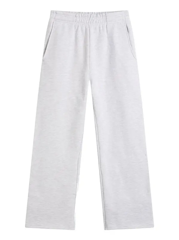 ENTIRE STUDIOS Straight Leg Fleece Back Sweatpants - Heather Grey