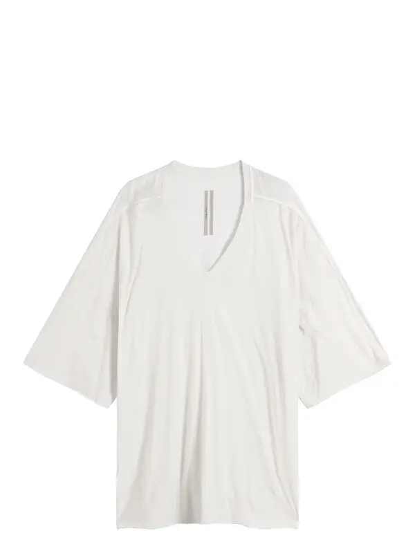 Rick Owens V Neck Tommy T-shirt - Milk Wash