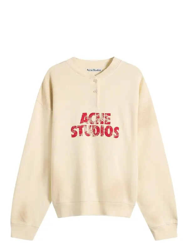 Acne Studios Fern Logo Sweater - Off White